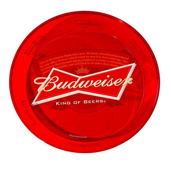 Budweiser | Wall Decor | Budweiser Party Tray Collector Red Acrylic ...